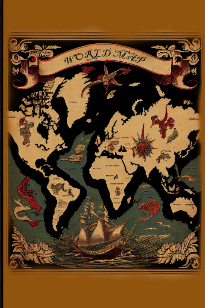 The World Map Notebook Journal | 6x9 Inches | 120 Lined Pages – The ...